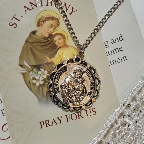 Jewelry | St Anthony Silver Medal Patron Saint Of Lost Items Catholic ...